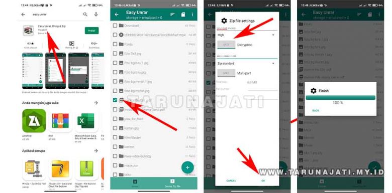 √ 6 Cara Membuat Password File ZIP di Android dan Laptop - Tarunajati ...